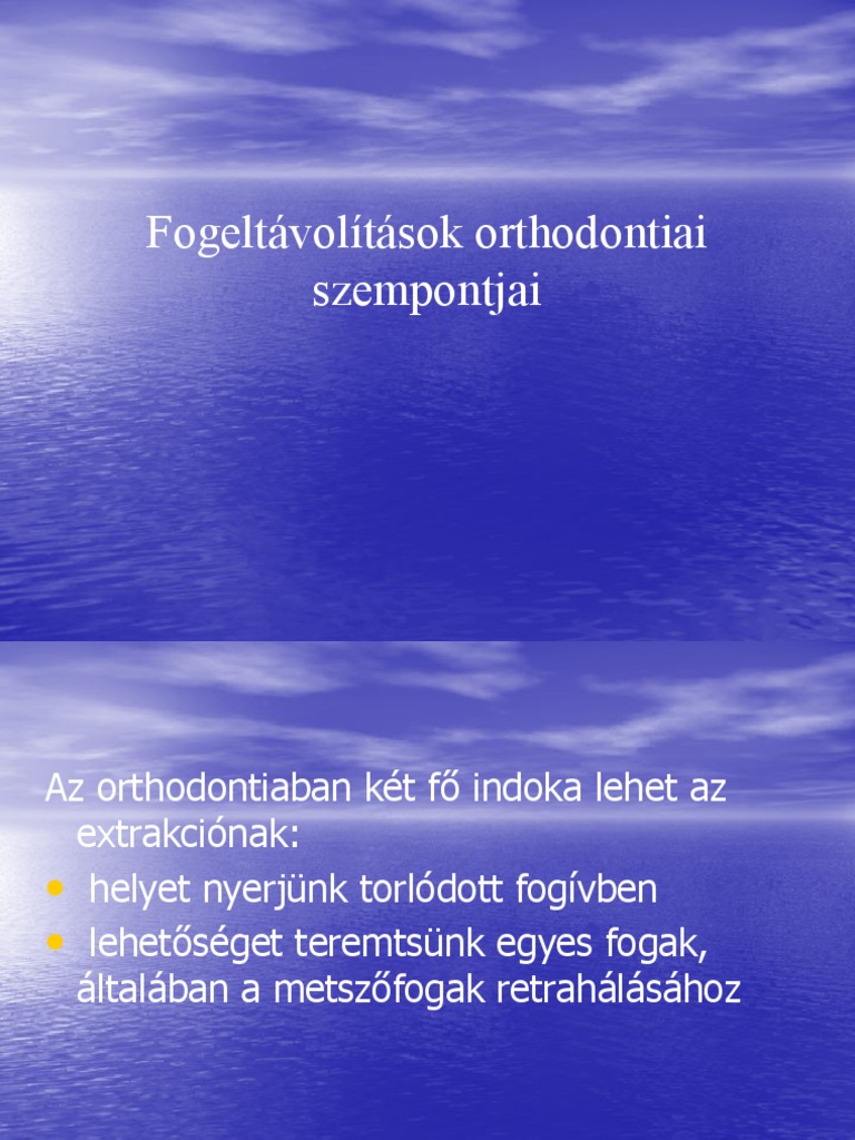 10.1. Extrakció Az Orthodontiában - 1587630057 | PDF