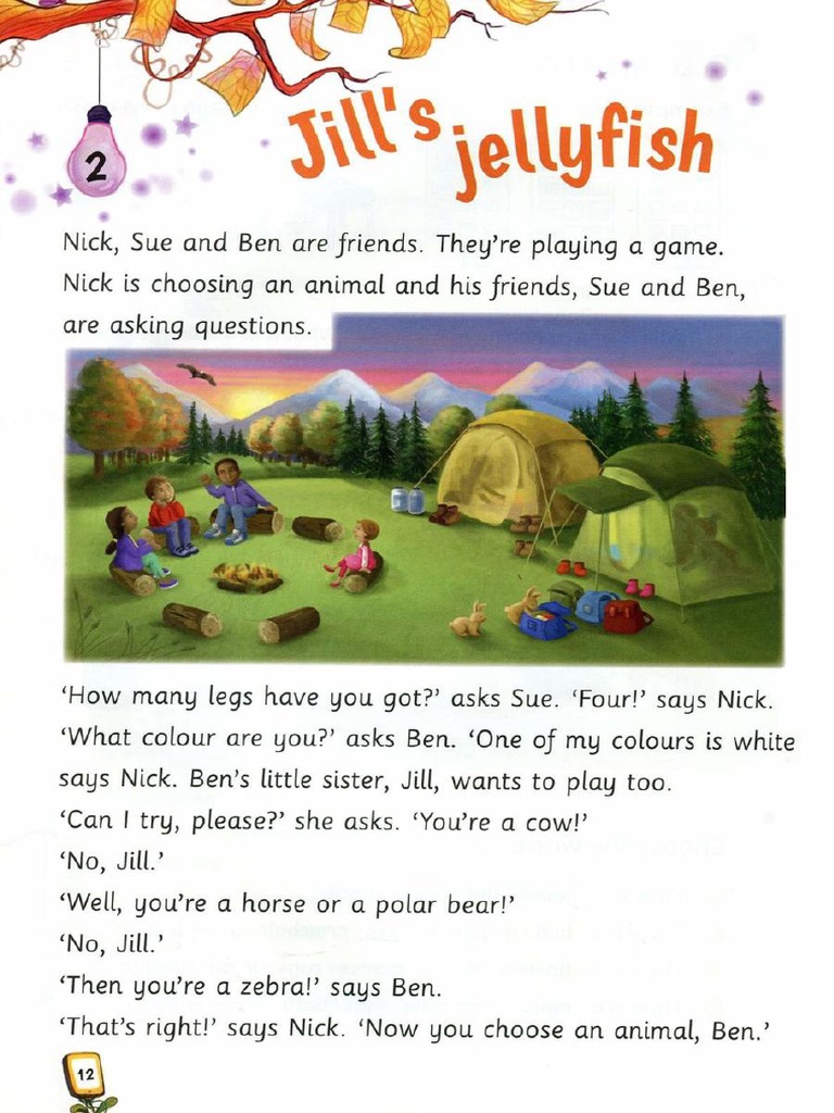 Storyfun Level 2 Unit 2 Jill's Jellyfish | PDF