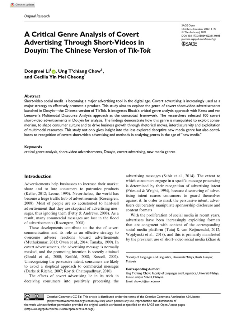 Critical Genre Analysis | PDF | Advertising | Communication