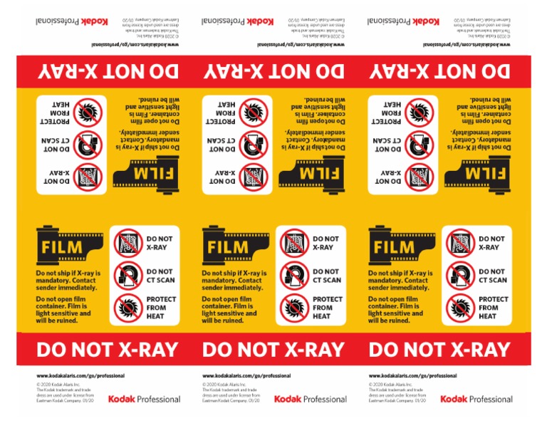 Kodak-Professional-H-512 Do Not X-Ray Avery 5164 Shipping Labels | PDF