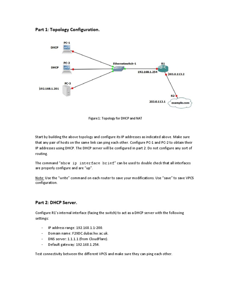 DHCP and NAT Configuration Guide | PDF