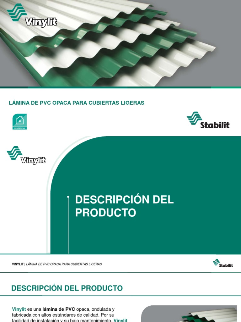 Lamina de PVC Vinylit Presentacion | PDF