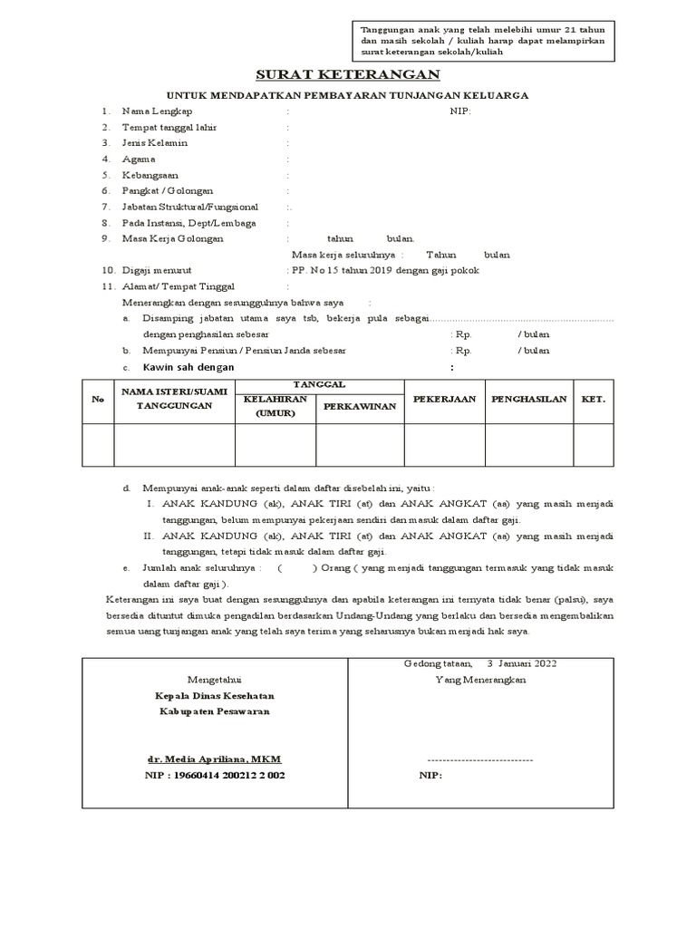 Blangko KP4 2022 | PDF