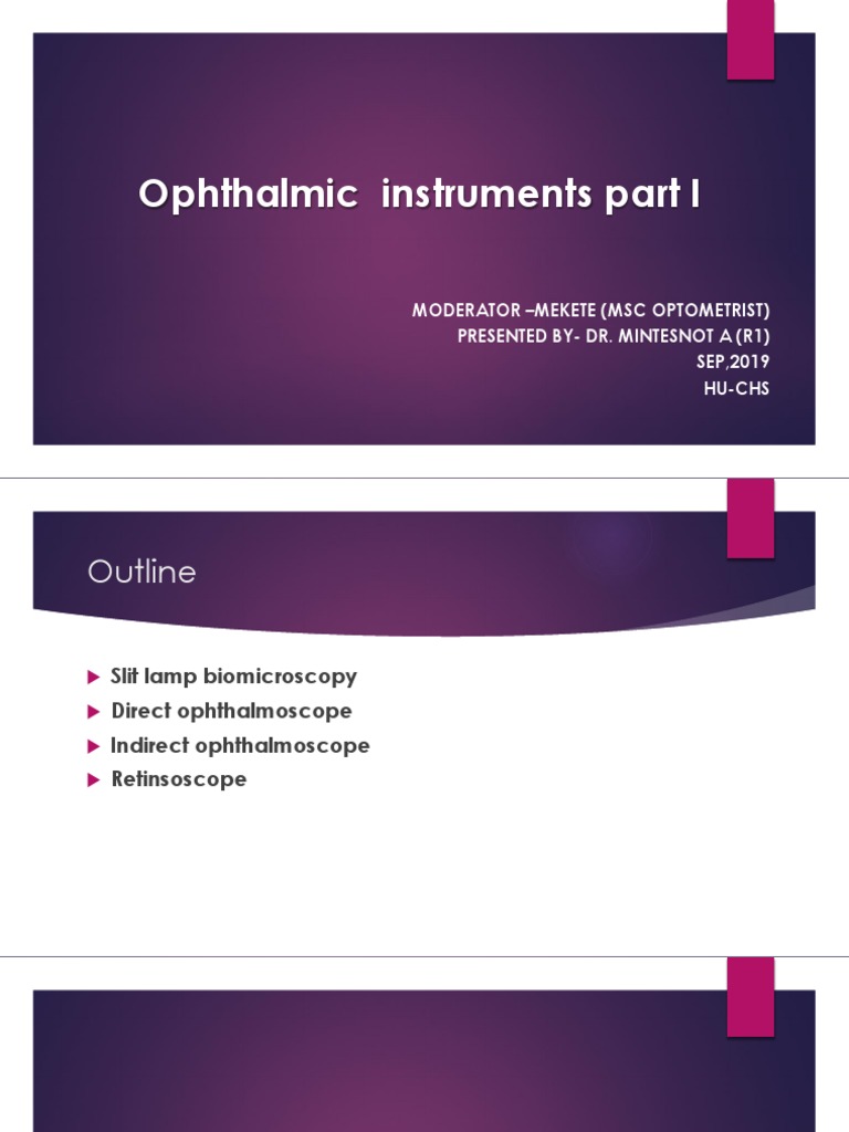 Ophthalmic Instruments | PDF | Cornea | Eye