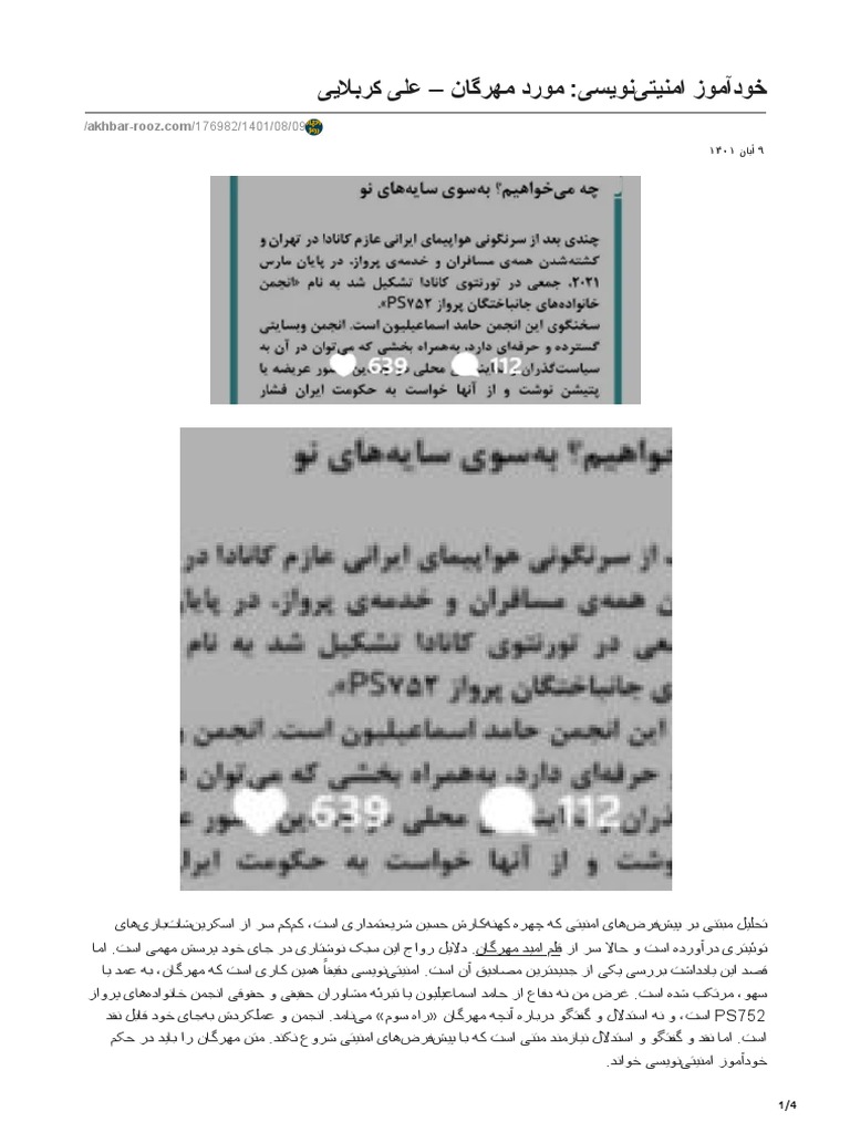 خودآموز امنیتینویسی مورد مهرگان علی کربلایی | PDF