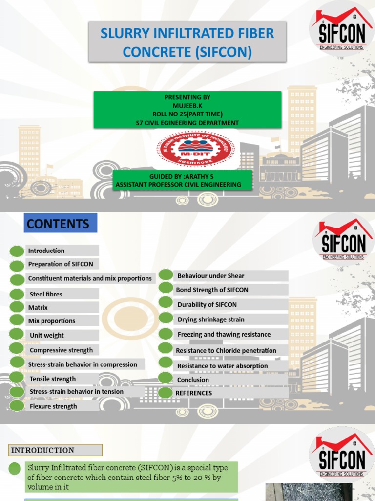Sifcon Final | PDF | Concrete | Strength Of Materials