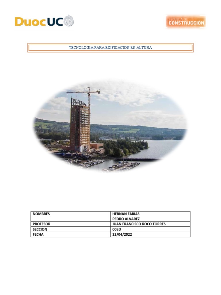 Tecnologia para Edificacion en Altura 1 | PDF | Hormigón | Arquitecto