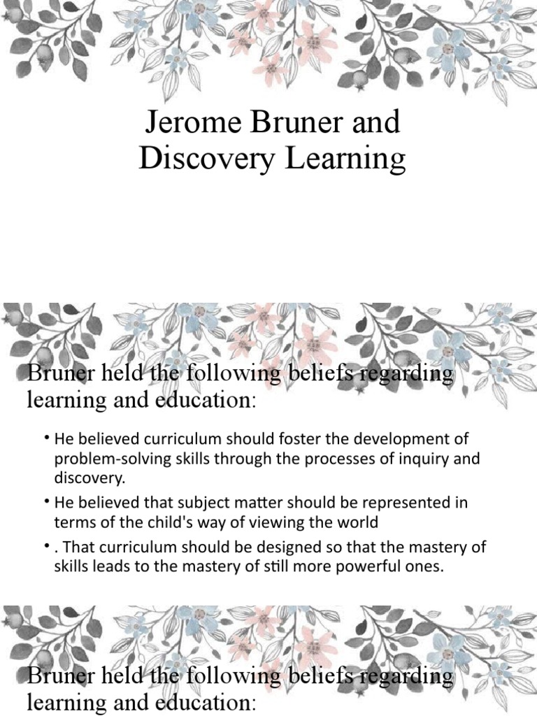 Bruner's Discovery Learning Theory Explained | PDF | Learning | Concept