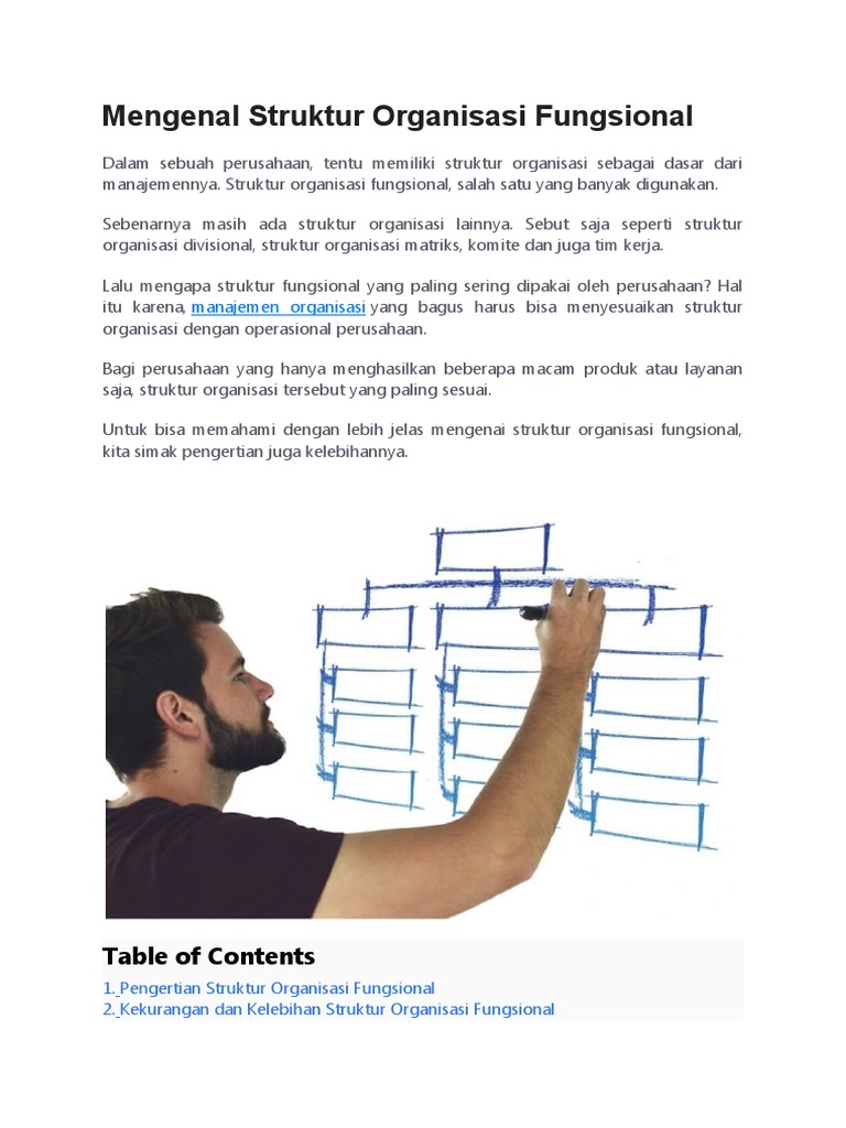 Struktur Organisasi Fungsional: Kelebihan dan Kekurangan | PDF