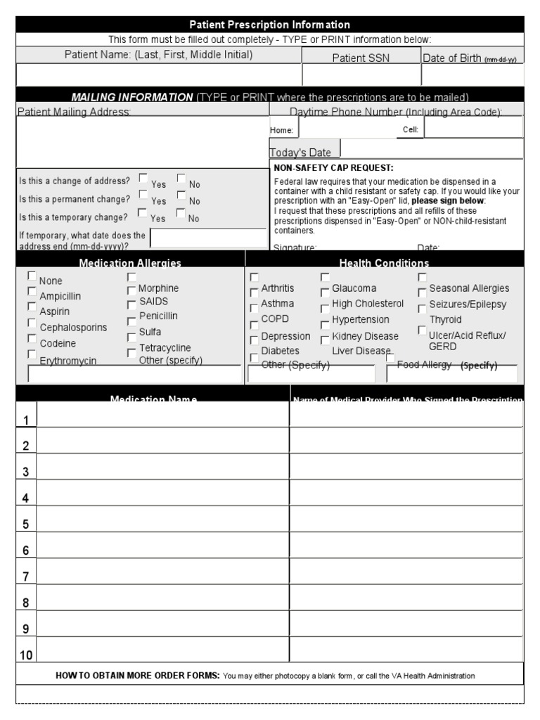 Prescription Template 05 | PDF | Medical Prescription | Epidemiology