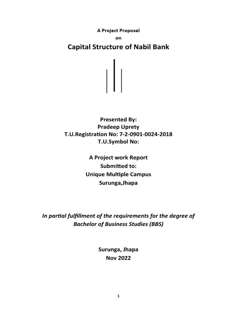 Nabil Bank Capital Structure Analysis | PDF | Banks | Deposit Account