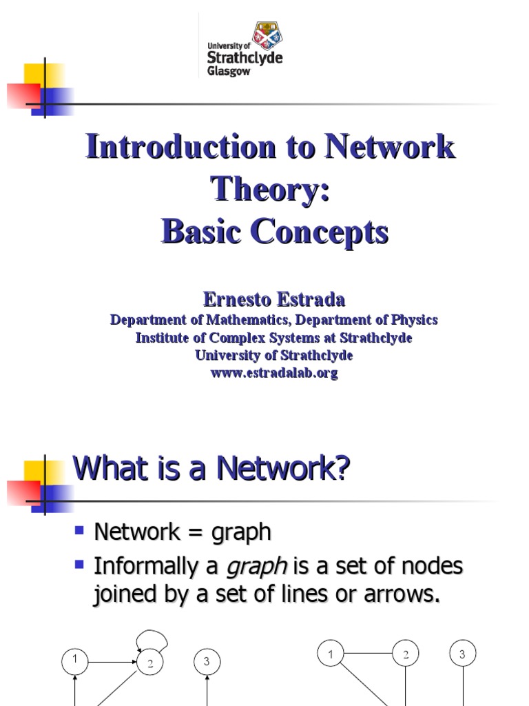 Introduction to Network Theory Basics | PDF | Graph Theory | Vertex (Graph Theory)