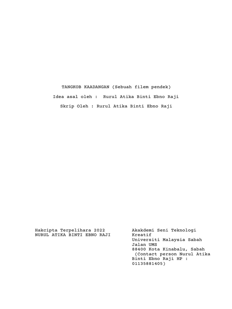 Legenda Tangkop Kaadangan (Mockingjay Produksi) | PDF