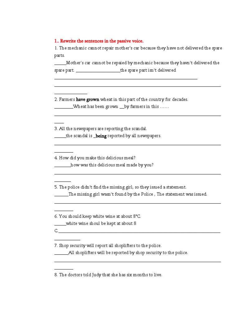 Passive Voice 2 | PDF