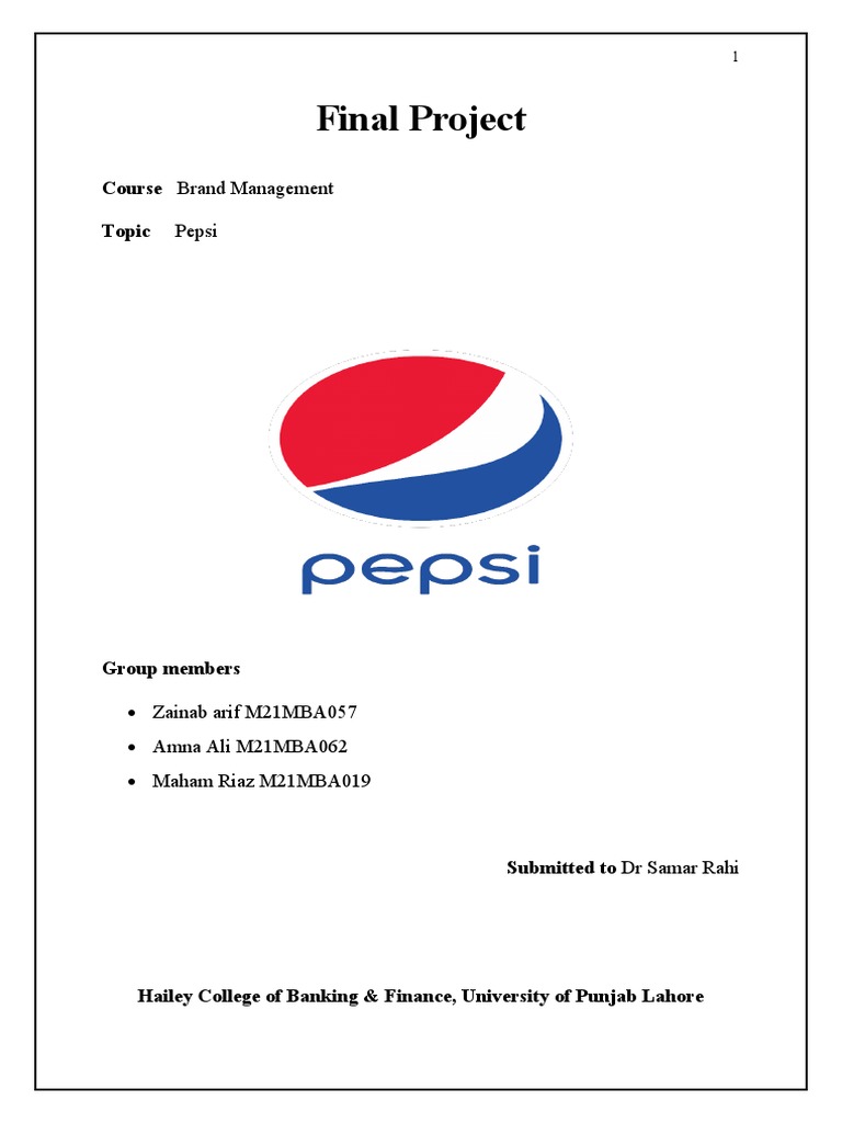 Five Product Level of Pepsi | PDF | Brand | Pepsi Co