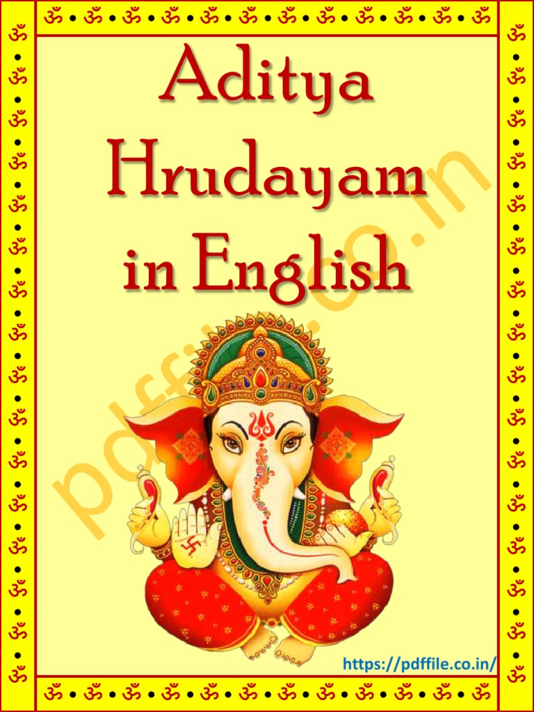 Aditya Hrudayam English | PDF