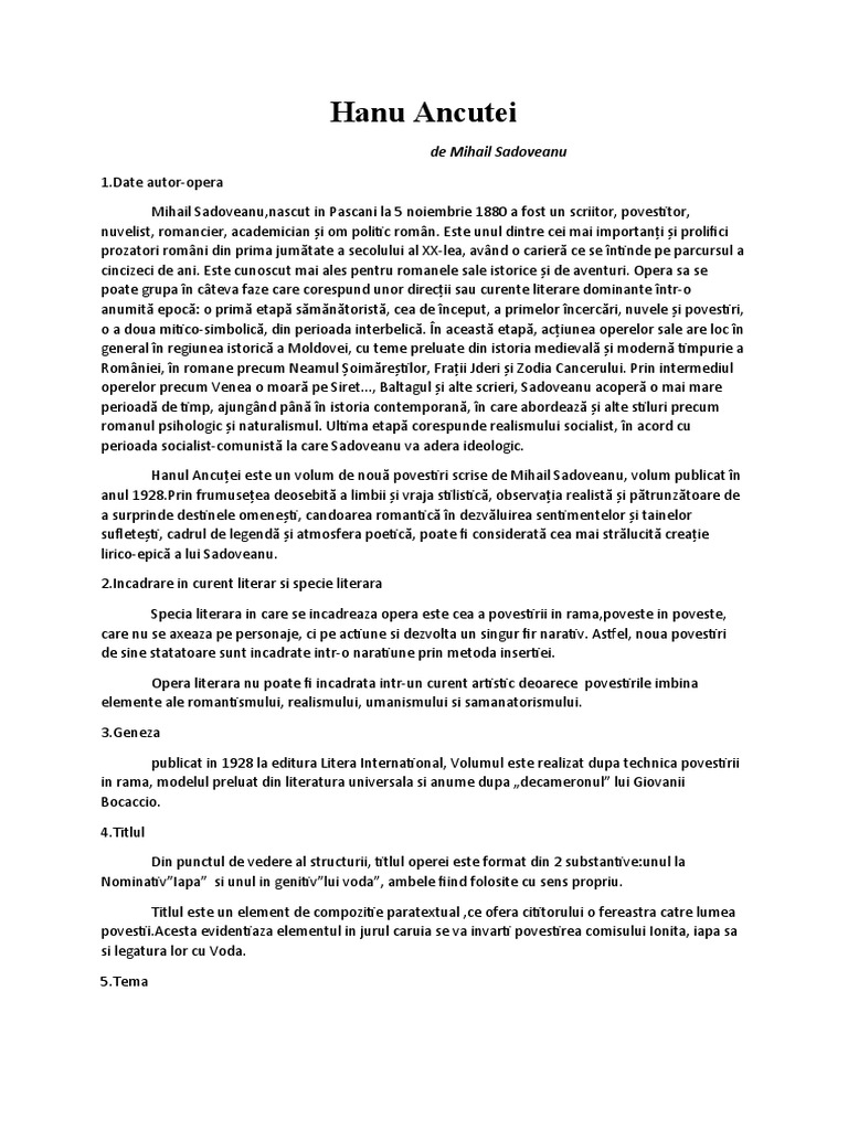 Hanu Ancutei | PDF