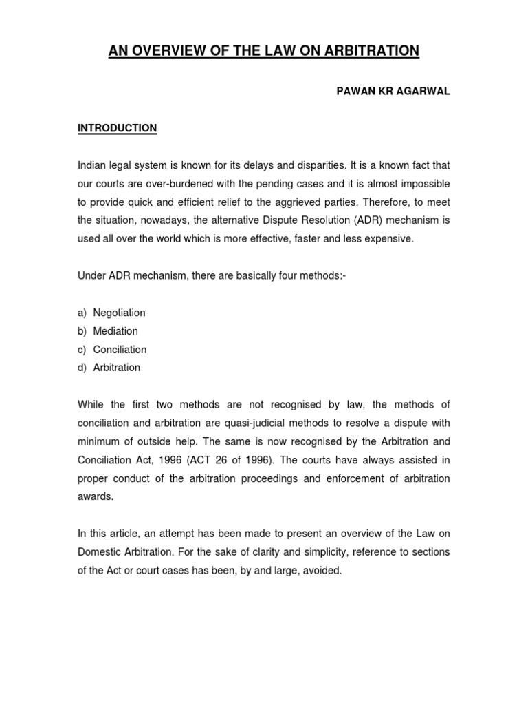 Arbitration Notes | PDF | Arbitration | Arbitral Tribunal