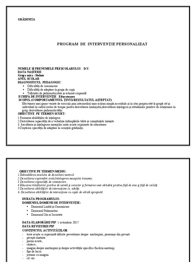 Plan Remedial, Model | PDF