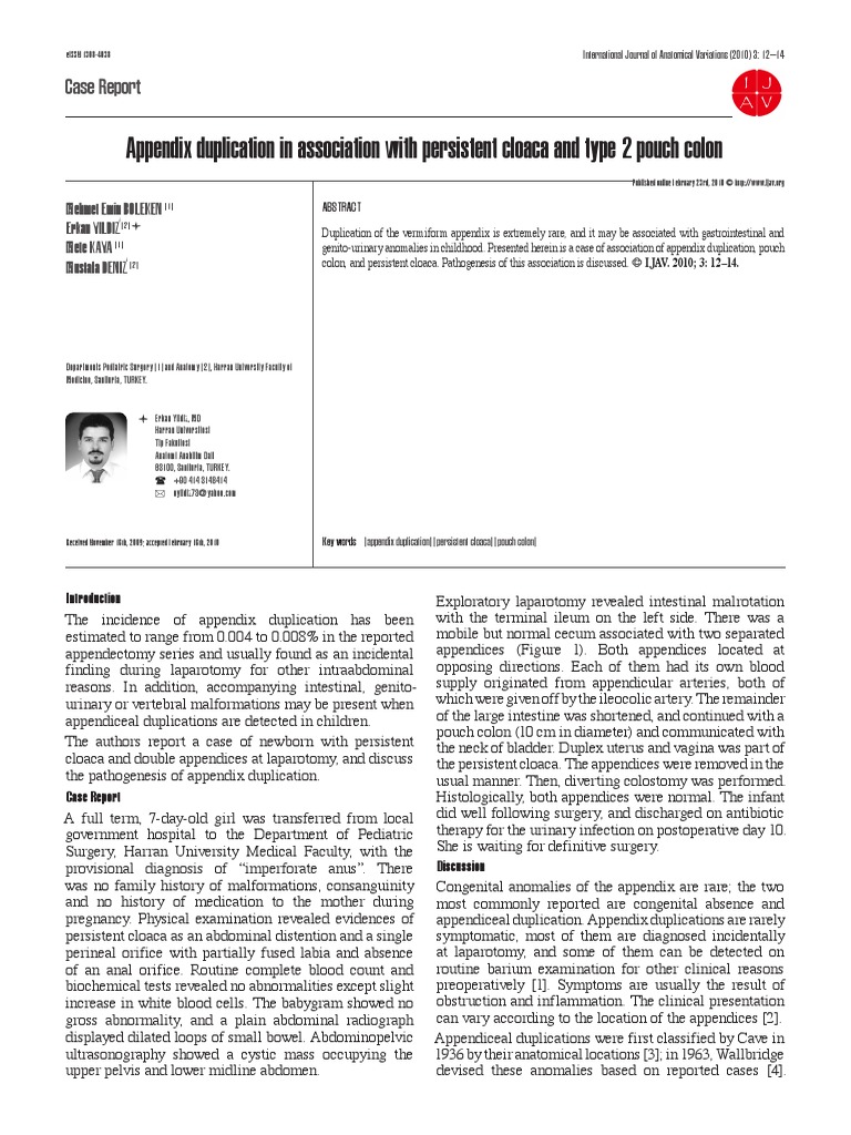 Appendix Duplication | PDF | Large Intestine | Gastrointestinal Tract