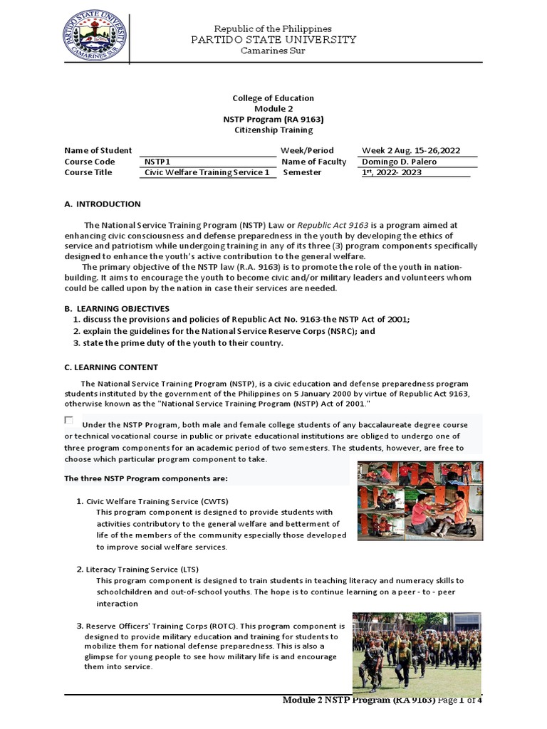 Module 2 NSTP1 2022-2023 | PDF