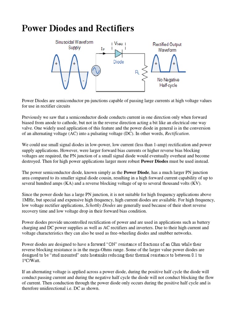 5 - Power Diodes and Rectifiers | PDF | Rectifier | Diode