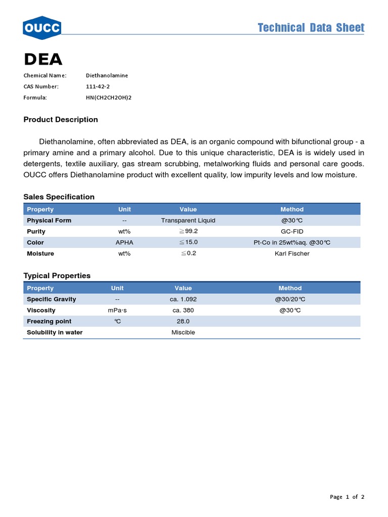 42 TDS - DEA Eng. | Download Free PDF | Specification (Technical ...