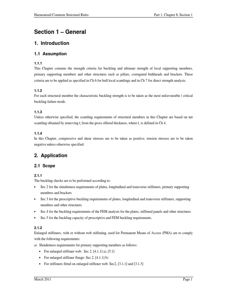 Harmonised Common Structural Rules Buckling Requirements | PDF ...