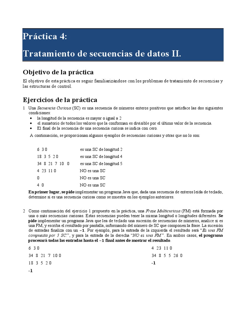 Practica4 2122 | PDF | Secuencia | Programa de computadora