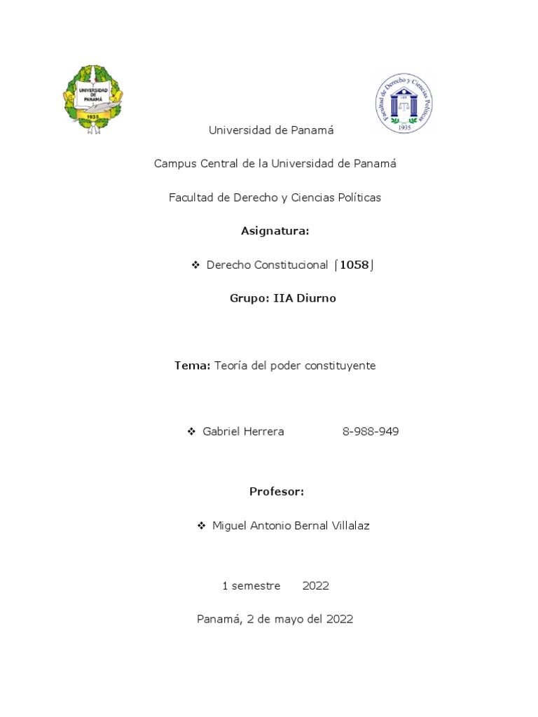 Teoría Del Poder Constituyente | PDF | Nación | Constitución