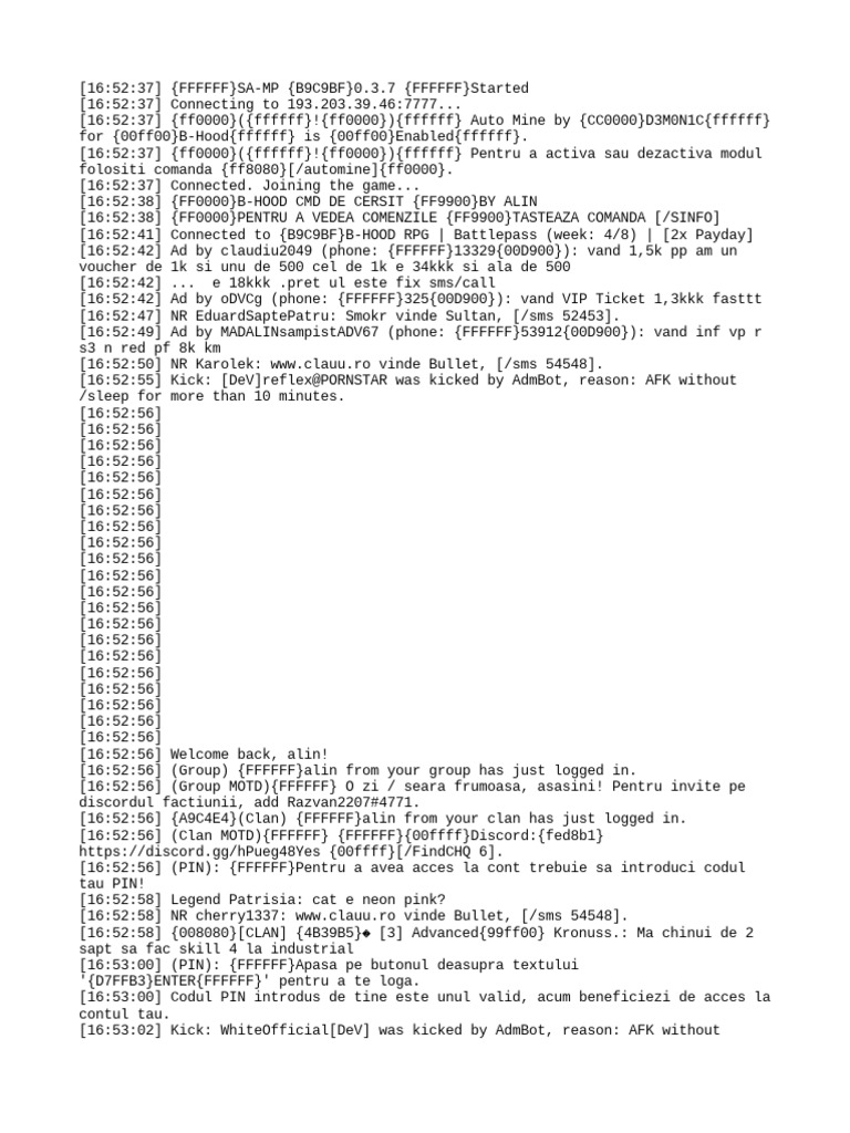 Chat Log | PDF
