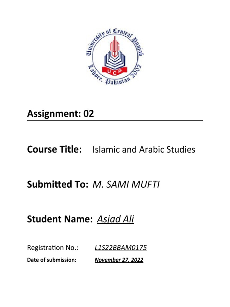Islamiyat Assignment No 02 | PDF