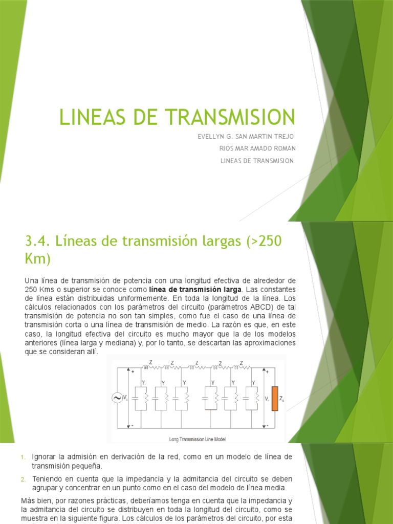 Lineas de Transmision Largas | PDF | Corriente eléctrica | Impedancia eléctrica