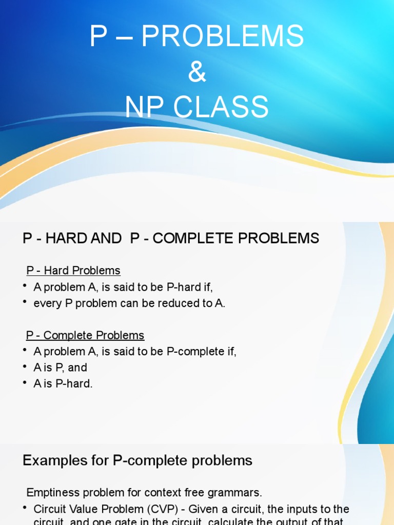 Np Class S Pdf Computational Complexity Theory Time Complexity