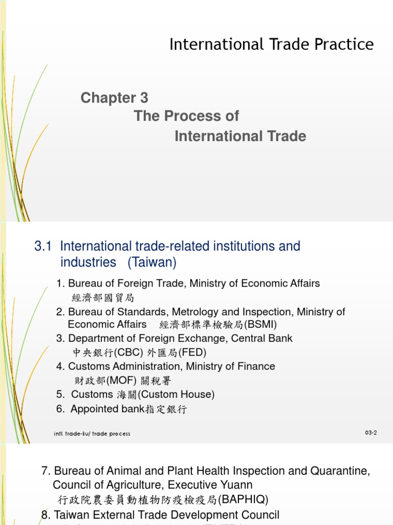 The International Trade Process Pdf Letter Of Credit Cargo