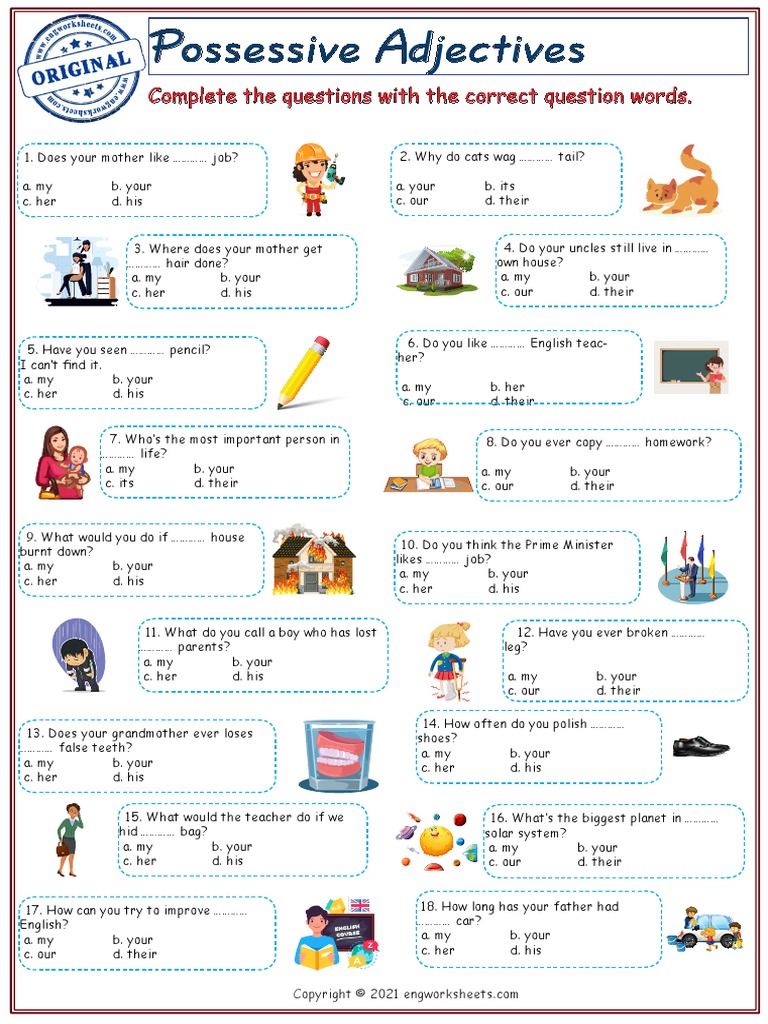 Possessive_Adjectives_Exercise | PDF