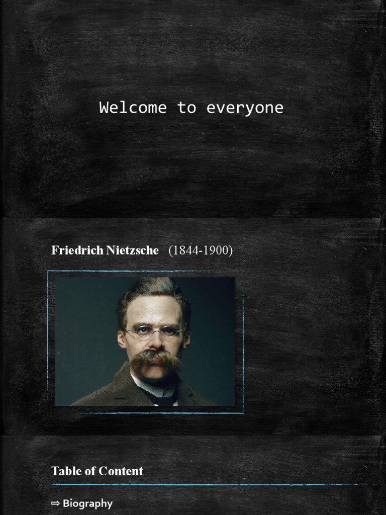 Presentation On Friedrich Nietzsche | PDF