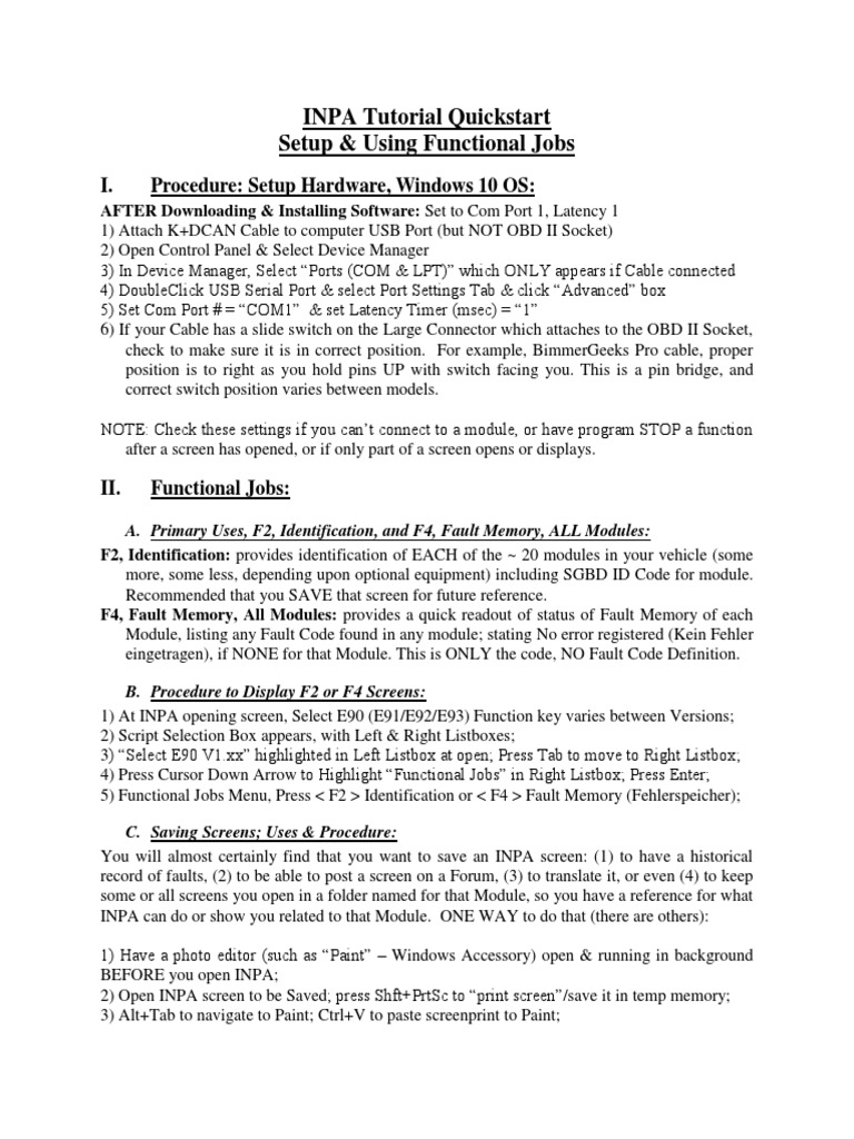 INPA Tutorial Quickstart | PDF | Computer Engineering | Computing