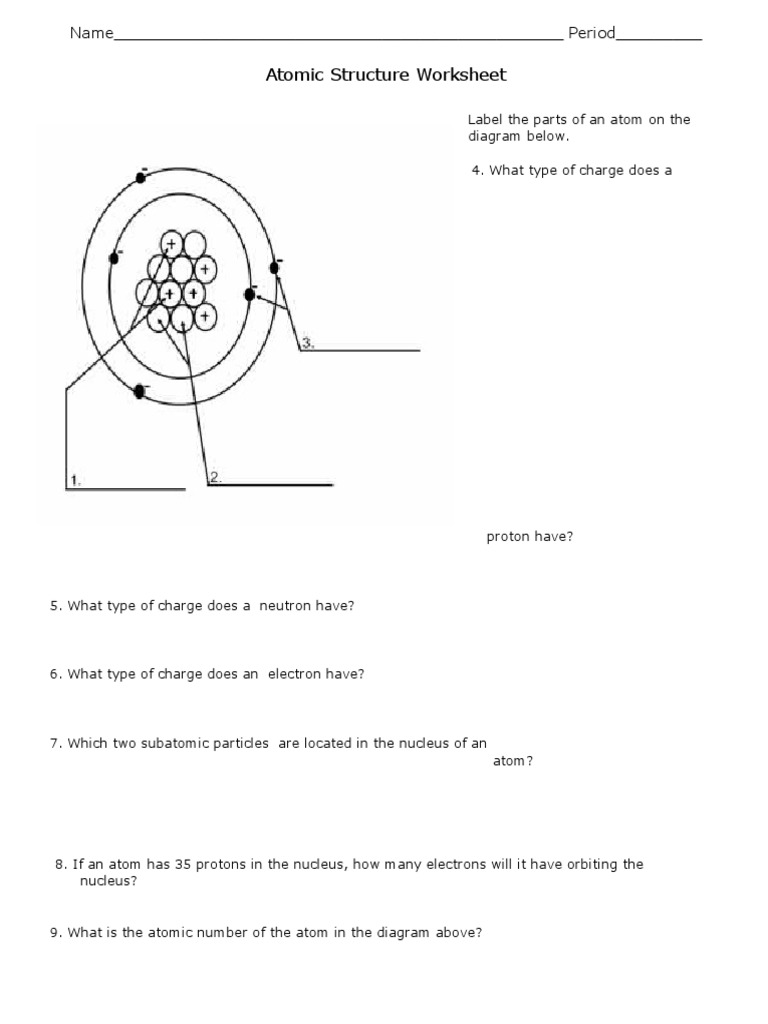 Worksheet 8 GCSE | PDF | Atoms | Atomic Nucleus