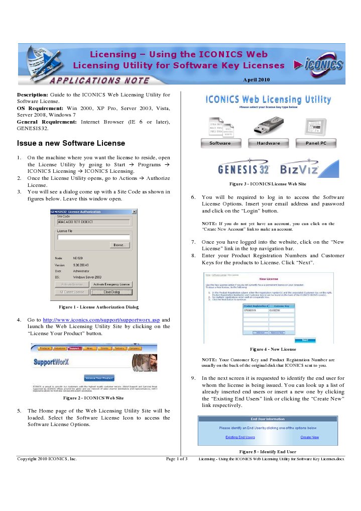 Licensing - Using The ICONICS Web Licensing Utility For Software Key ...