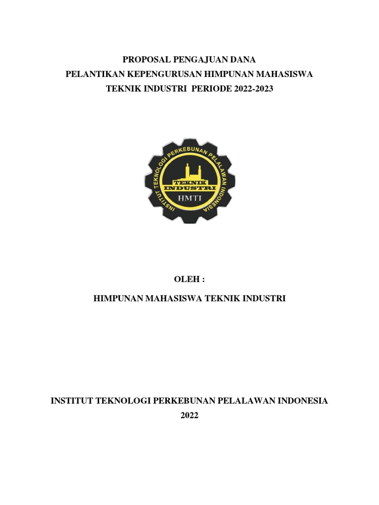 Proposal - Pelantikan Hmti Itp2i 22-23.... - 1 | PDF