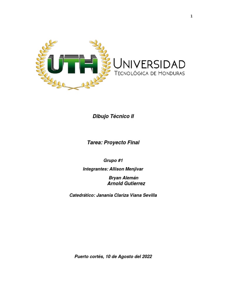 Dibujo Técnico II, Proyecto Final Grupo #1 | PDF | Almacén | Dibujo