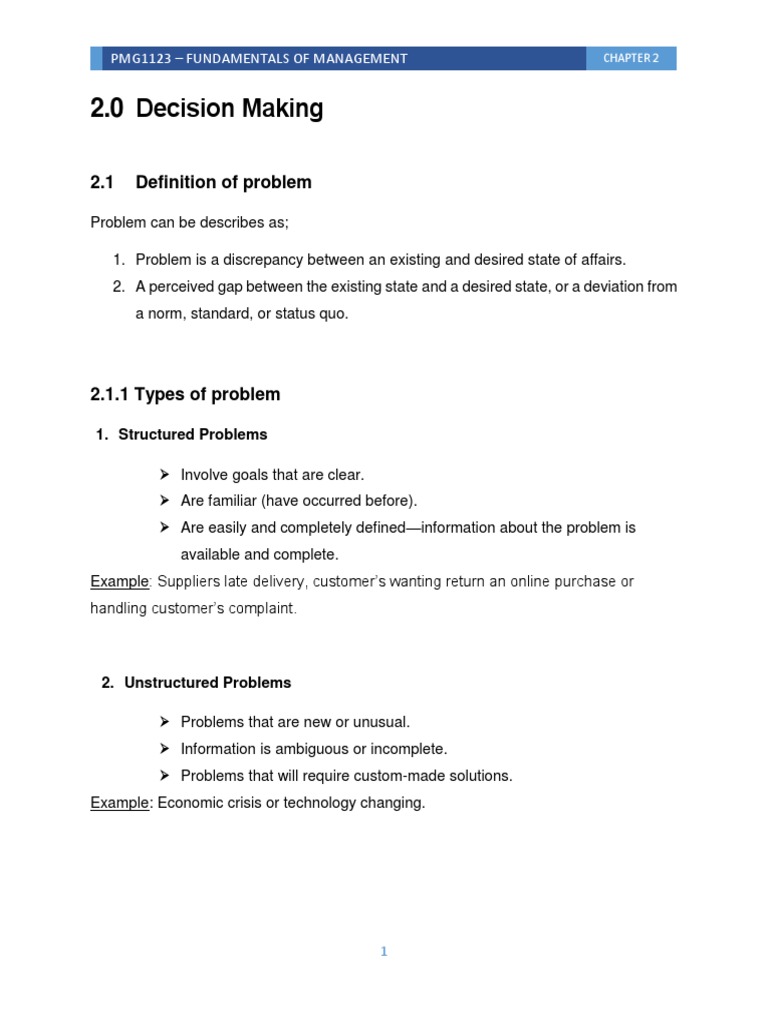PMG Note Chapter 2 | PDF | Decision Making | Risk