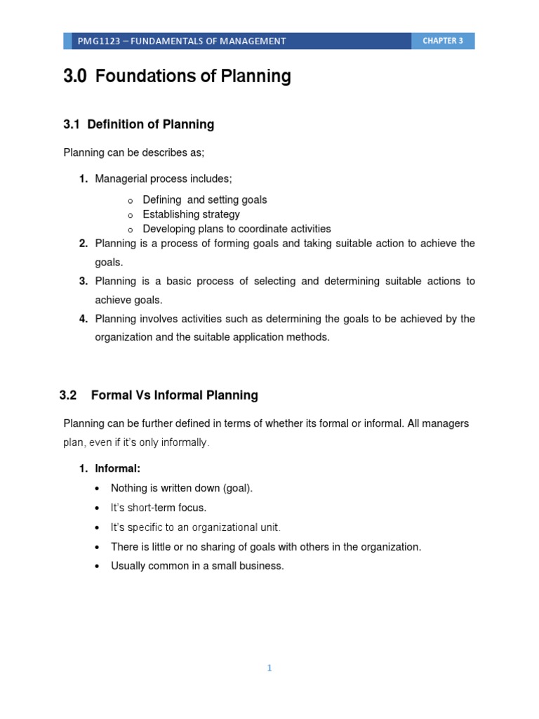 PMG Note Chapter 3 | PDF | Goal | Strategic Planning