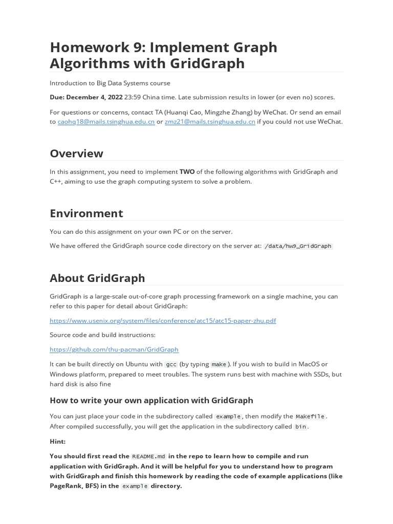 Implement Two Graph Algorithms with GridGraph | PDF | Source Code ...