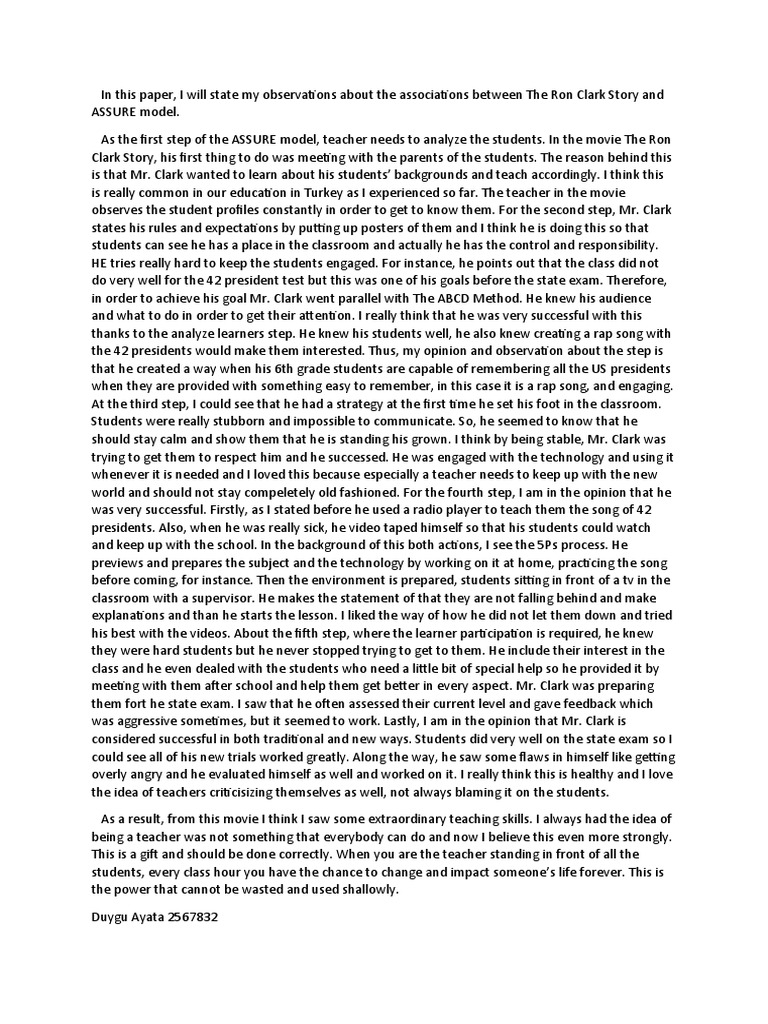 The Ron Clark Story | Download Free PDF | Teachers | Classroom