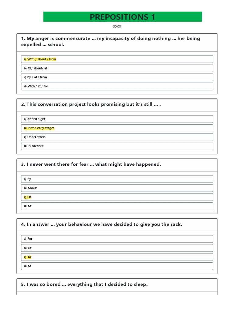 Prepositions 1 | PDF | Teaching Methods & Materials | Art