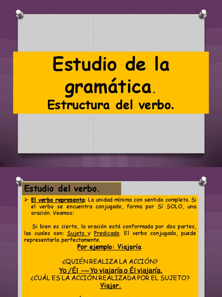 Clases 2do Año El Verbo Parte I Pdf Verbo Gramática