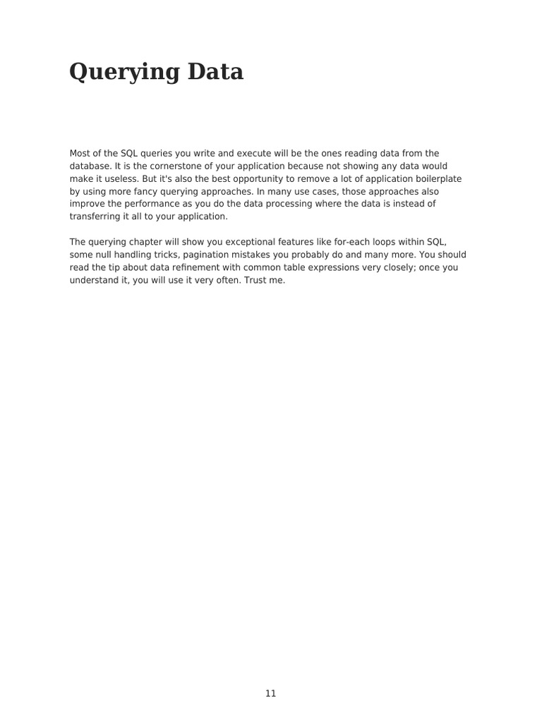 Sqlfordevscom Next Level Database Techniques For Developers Pages 11 17 | PDF | Postgre Sql ...