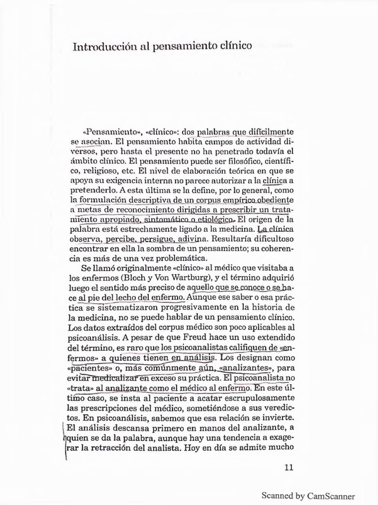 Green - El Pensamiento Clinico, Introduccion y Cap 1 2 | PDF | Psicoanálisis | Neurosis